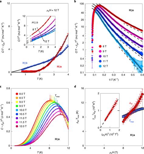 Temperature Dependence Of Specific Heat And Field Dependence Of