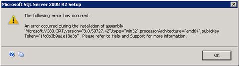 error installation microsoft vc80 mfc version lgkum