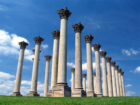 columns defining space at the national arboretum connecting earth to