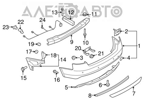 Усилитель заднего бампера Audi A4 B8 08 16 седан новый неоригинал Fp