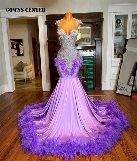 Purple Mermaid Prom Dresses