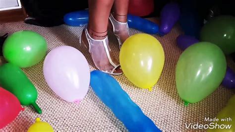 Balloon Popping With Heels Asmr Youtube