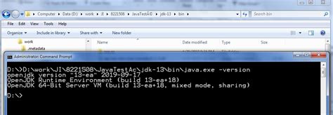 [jdk 8221508] cannot run java exe from folder if path
