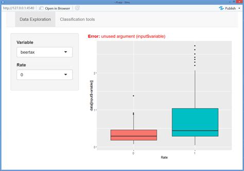 r rshiny data classification and summary statistics errors stack