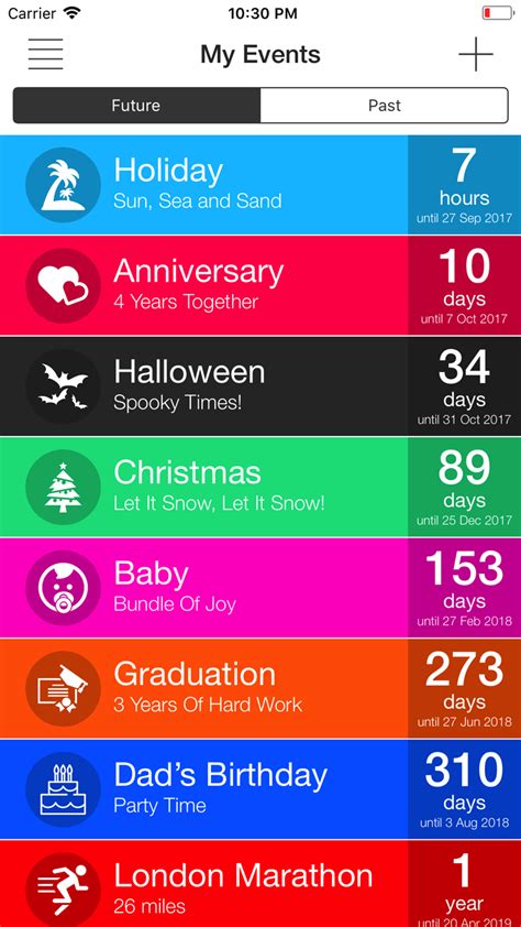event countdown is a free beautifully simple countdown timer and
