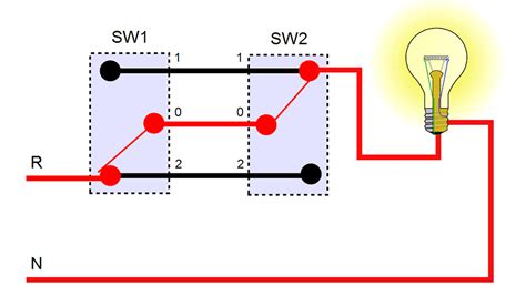 Two Way Switch Circuit Diagram
