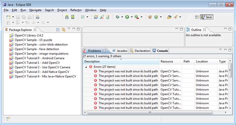 using android binary package with eclipse — opencv v2 4 2 documentation