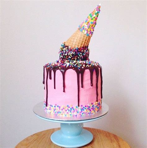 How Amazing Is This Melted Ice Cream Cone Cake By Sugar Queen