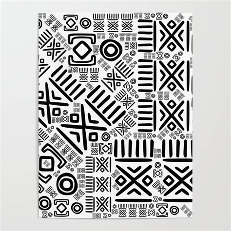 Ethnic African Pattern Black And White 8 Poster By Creativemotions