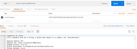django rest framework token authentication and queryset