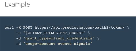 ios bad request response on predicthq api [ error invalid client