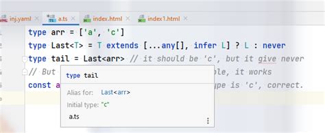 typescript type error when hover in a variable ides support intellij
