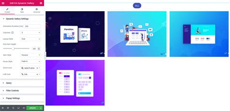 dynamic filterable gallery essential addons for elementor