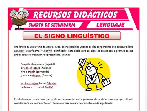 Definición Del Signo Lingüístico Para Cuarto De Secundaria 2024