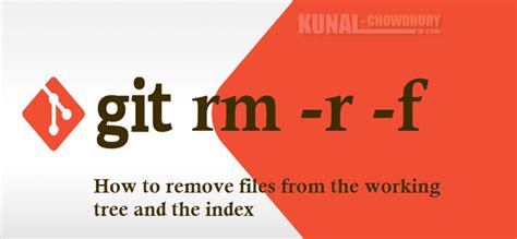 git basics how to remove files from the working tree and