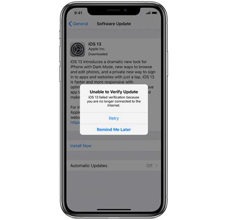 Apple Iphone Unable To Verify Update Error With Ios Update
