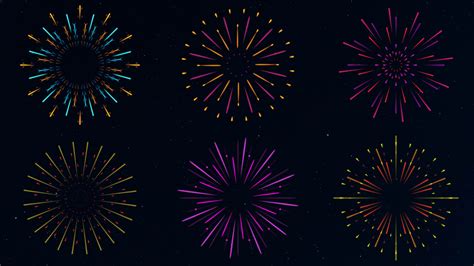 24 flat fireworks pack after effects templates motion array