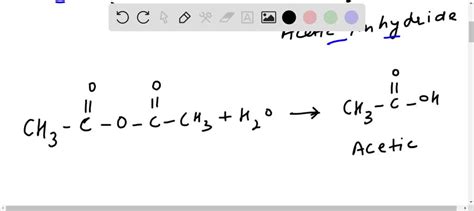 Solved Write Balanced Chemical Reaction For Preparation Of Acetic