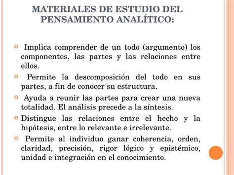 Pensamiento Analítico