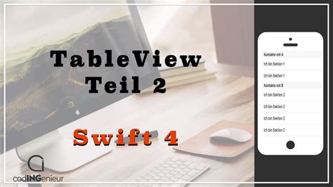 swift 4 lernen tableview teil 2 youtube