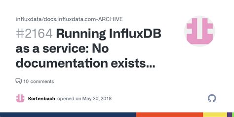 running influxdb as a service no documentation exists for installation