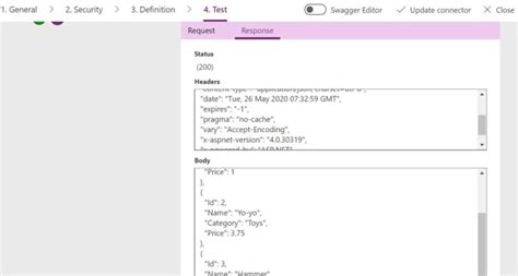 connect to a secure web api using power apps custom connector