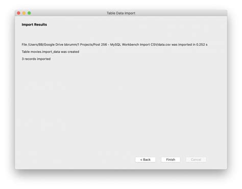how to import a csv using mysql workbench database star