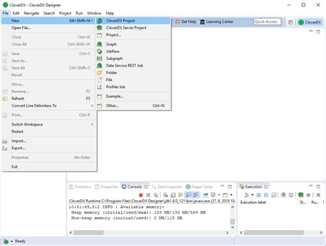 creating a project cloverdx 5 6 1 documentation