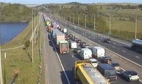 M62 Traffic M62 Closed After Serious Crash Air Ambulance At Scene