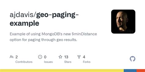github ajdavis geo paging example example of using mongodb s new