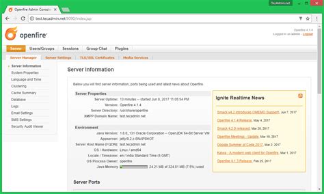 how to setup own instant messaging server using openfire and spark