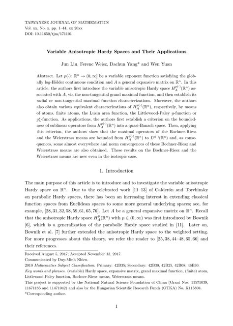 pdf variable anisotropic hardy spaces and their applications