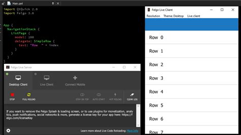 qml hot reload with felgo live felgo documentation