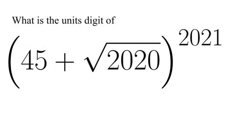 what is the units digit youtube