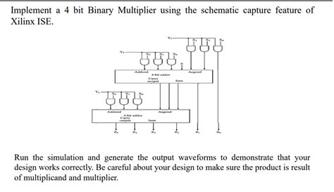 solved implement a 4 bit binary multiplier using the