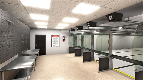 3d asset shooting range interiors cgtrader