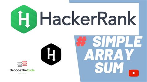 2 simple array sum hackerrank problem solution youtube