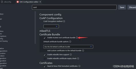 esp32 sample code 编译报错： failed esp idf mbedtls x509 crt bundle sdk