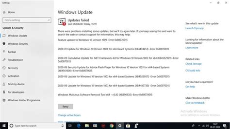 get error 0x80070015 while updating windows 10 anyone help me out