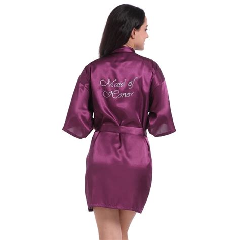 Rb030 Sexy Large Size Sexy Satin Robe Bathrobe Perfect Wedding Bride