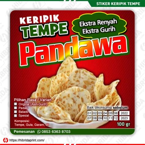 Stiker Label Keripik Singkong Layanan Design Dan Jasa Cetak Hibrida Print