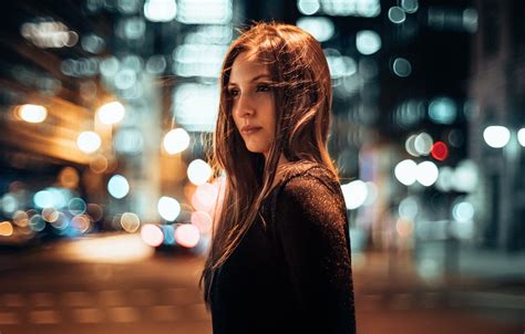 Wallpaper Look Face City Glare Sweetheart Model Portrait