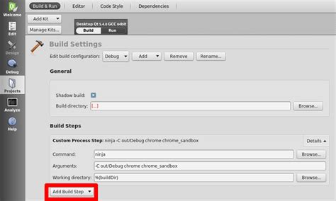 c how to integrate chromium browser project in qt creator in ubuntu