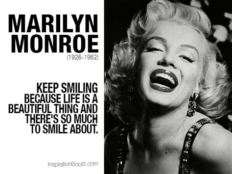 Marilyn Monroe Smile Quotes Inspiration Boost