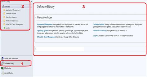 beginners guide step by step sccm console nodes overview