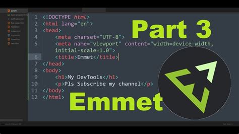 how to emmet in web development use part3 youtube