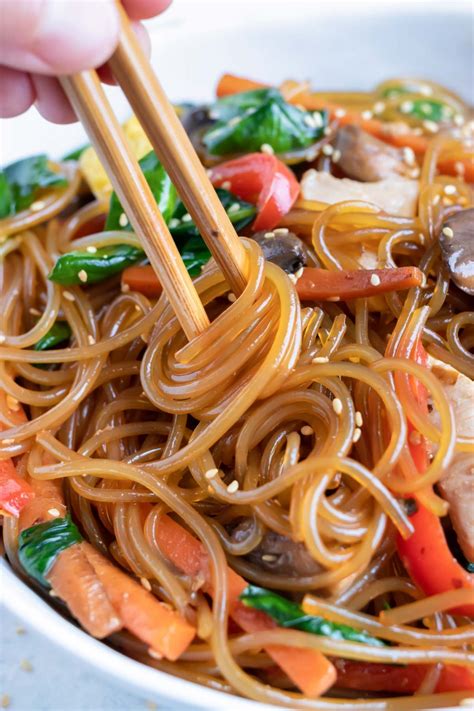 Japchae Korean Glass Noodles Recipe Evolving Table