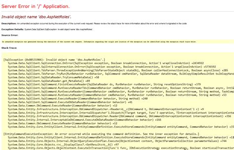 c how to add missing migrations for identity invalid object name