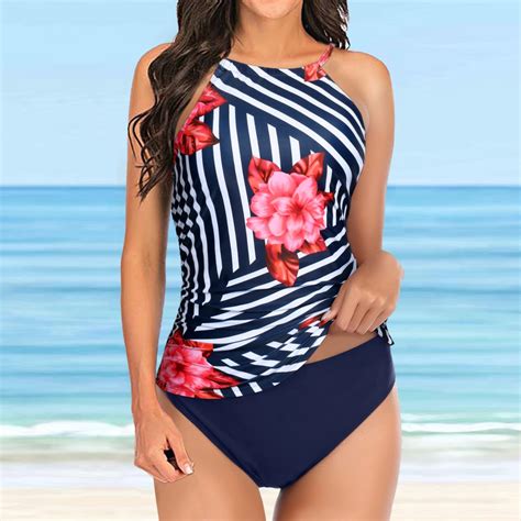 Summer Saving Clearance Kukoosong Women Tummy Control Tankini Bathing