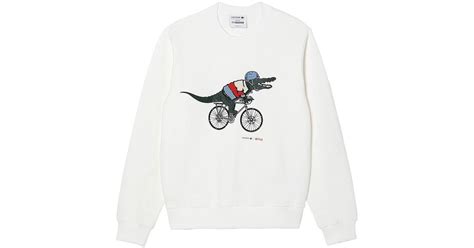 Lacoste X Netflix Sex Education Sweatshirt In White Lyst